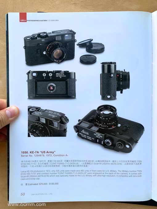 徕卡M4 KE-7A军版镜头 leica Elcan 50mm/f2.0资料 - i50mm
